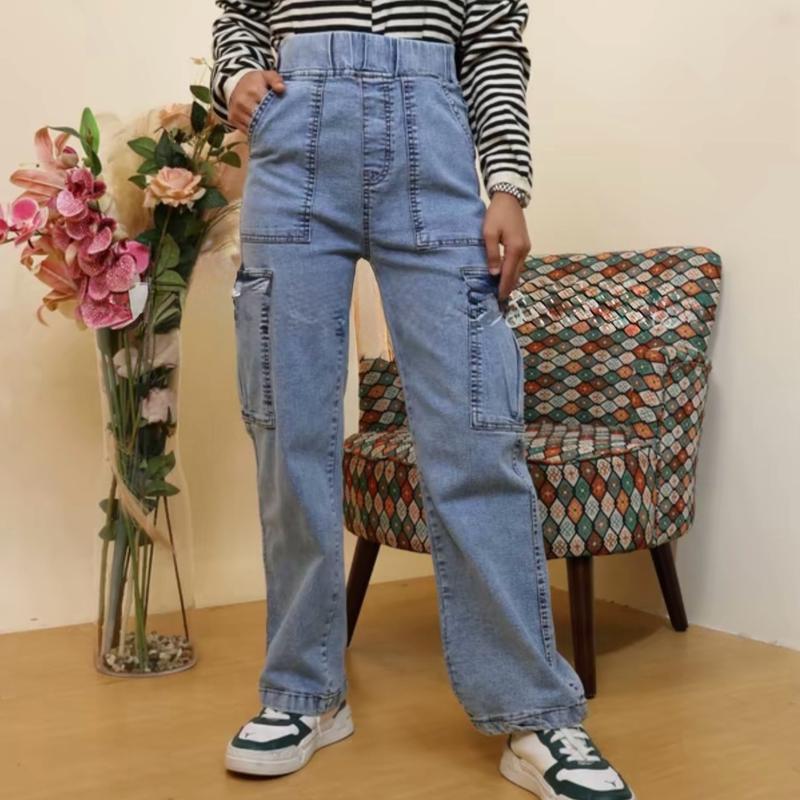6 POCKET JEANS PANT WIDE LEG STRECHABLE PREMIUM WASH JEGGING - TikTok Shop Malaysia
