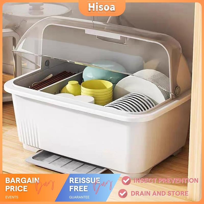 Transparent Bowl and Chopstick Storage Box Bowl Box Drain with - TikTok ...