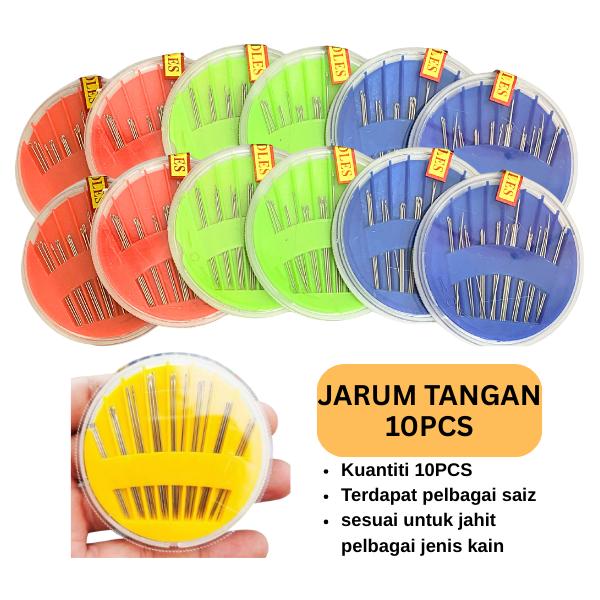 (10 UNIT) Jarum Jahit Tangan / Jarum Tajam/ Hand Sewing Compact ...