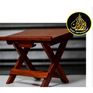 REHAL MEJA DUDUK DARK BROWN REHAL KAYU DUDUK AL-QURAN RIHAL MENGAJI ...