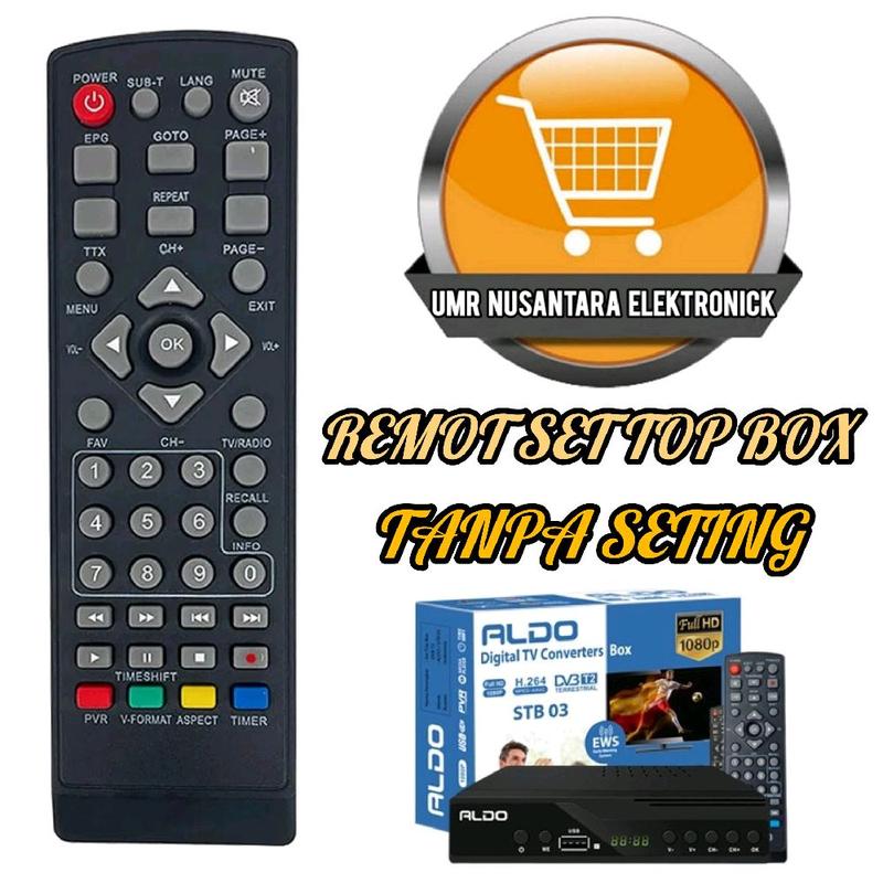 Remote SET TOP BOX ALDO ORIGINAL tanpa seting - Shop | Tokopedia