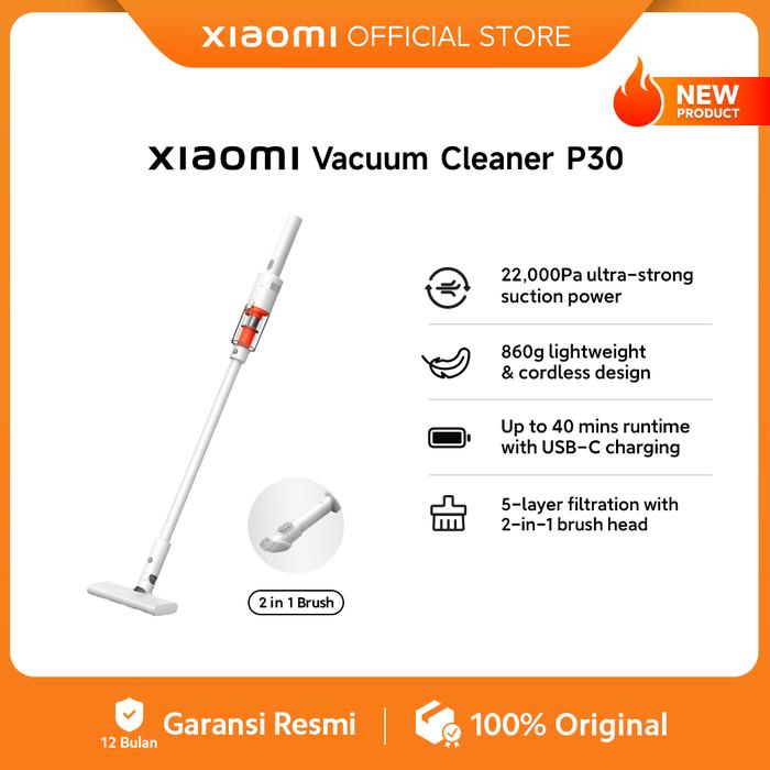 Promo Xiaomi Vacuum Cleaner P30 | Daya isap kuat 22.000Pa | Ringan 860g ...