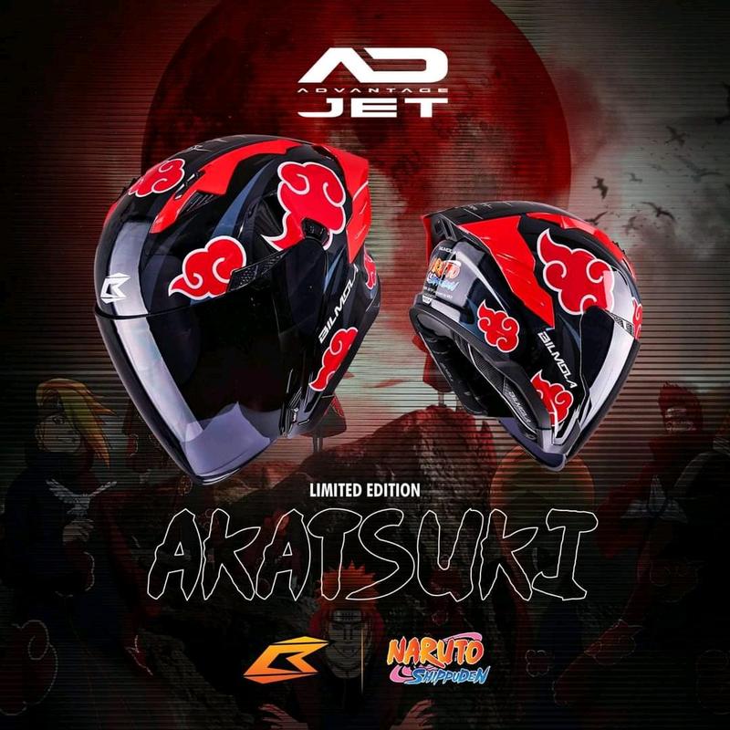 Bilmola Ad Jet X Naruto Akatauki Limited Edition Helmets - TikTok Shop ...