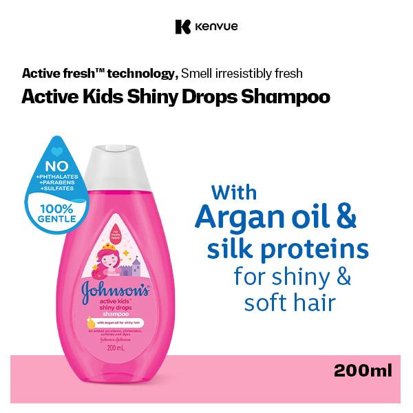Johnson's Active Kids Shiny Drops Shampoo 200ml - Syampu Kanak-Kanak ...