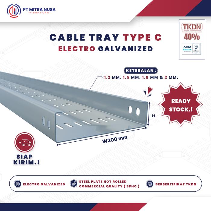 Jual Cable Tray STC W200xH50xL3000 Electro & Hotdip Galvanized - Solusi ...