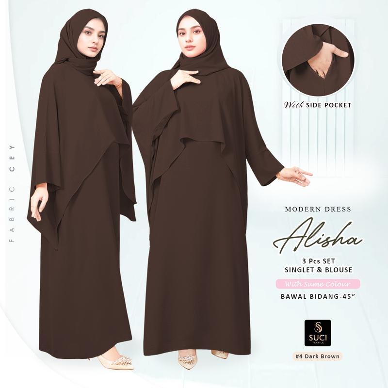 New Arrival Modern dress ALISHA 3 pcs Set Singlet & Blouse with ...