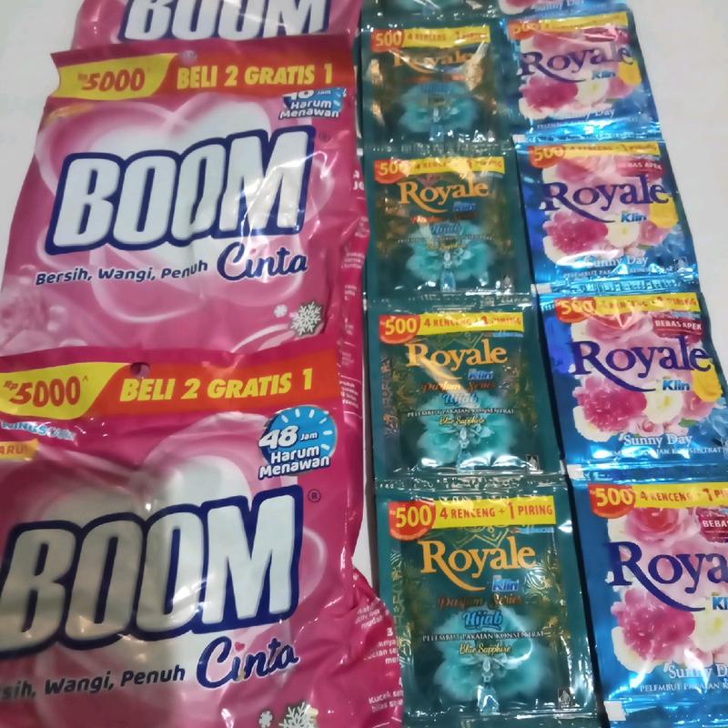 promo 3pcs detergent boom+ 2 renceng(24pcs) royale parfum - Shop ...