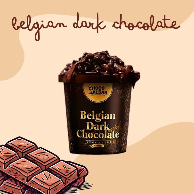 Choco Albab Belgian Dark Chocolate Tub w Almonds (Perfect Dessert for ...