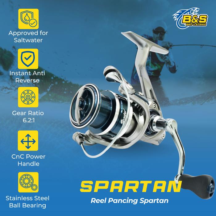 Promo JEMMY SPARTAN reel pancing power handle ukuran 1000-2000 reel ...