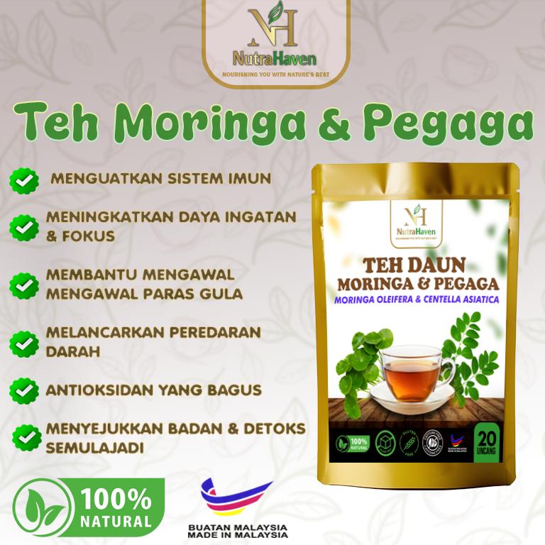 Nutra Haven Teh Daun Moringa & Pegaga 100% Natural Buatan Malaysia ...