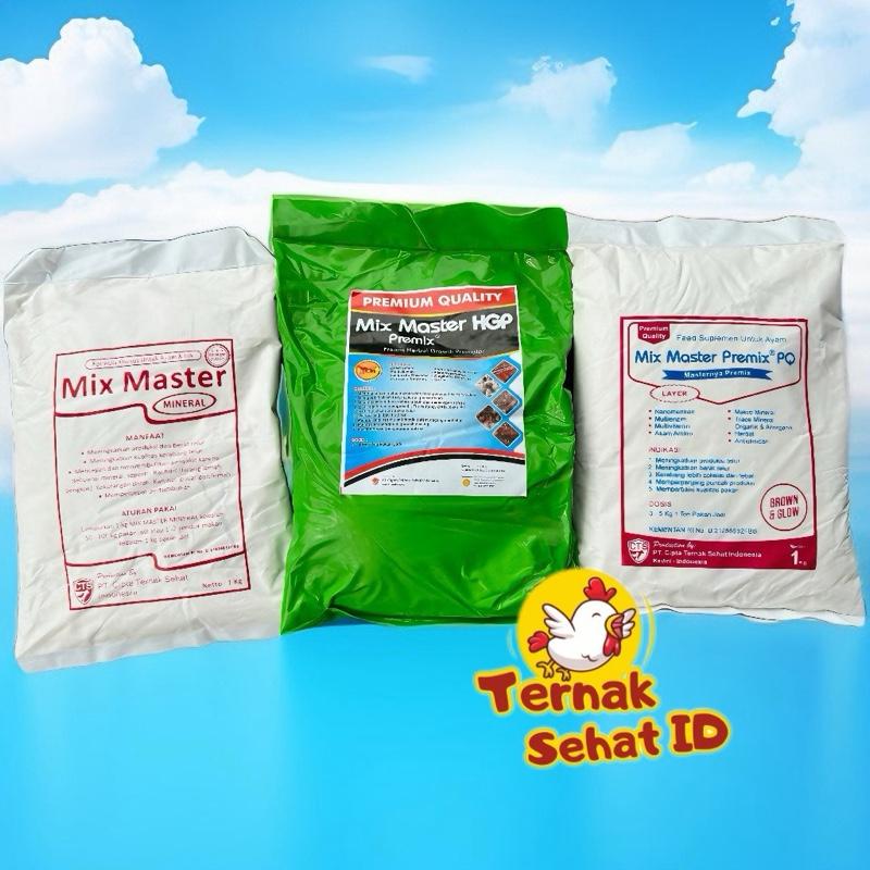 Mix Master Paket Suplemen Ayam Mineral HGP Premix & Premix PQ 1 Kg ...