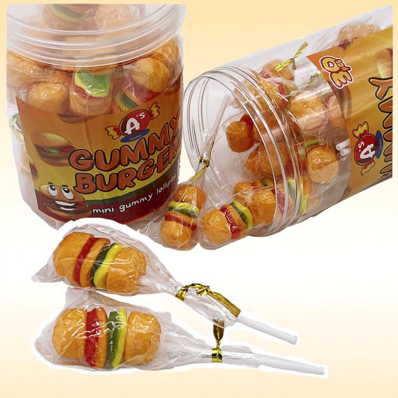 A's Gummy Burger Mini Gummies lollipop Hamburger Gummy Candies - TikTok ...