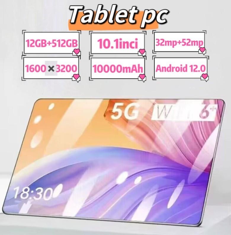 Tablet PC HanZhong 2024 Pro 10.1 Inci RAM 12GB ROM 512GB Layar ...