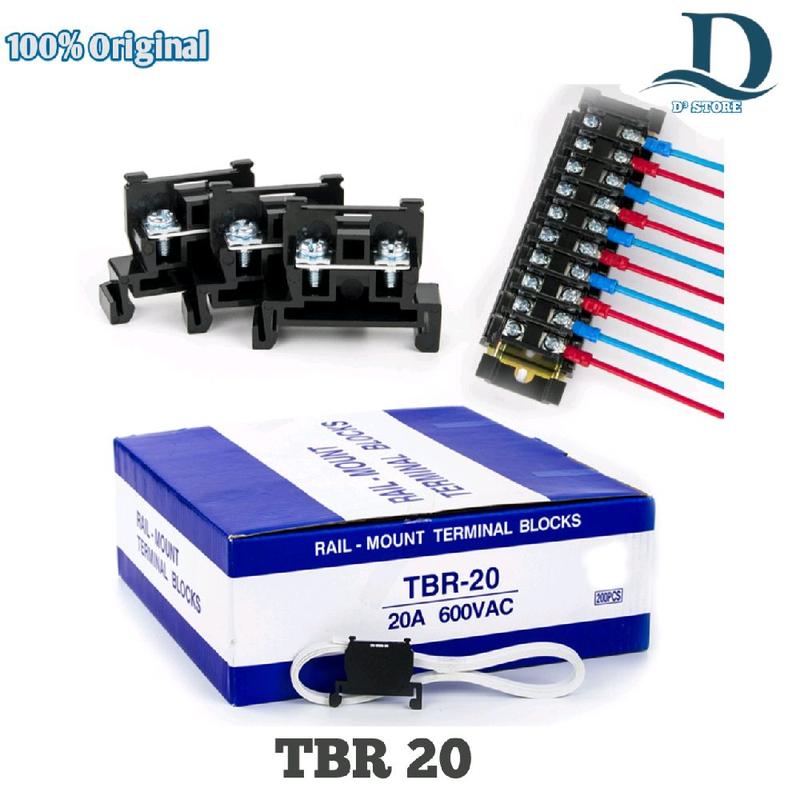 Terminal Block Blok 20A 20 Ampere TBR 20A/TBR20 CBR20 - Shop | Tokopedia