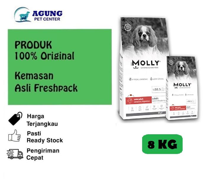 Jual Molly Dog Food Hypoallergenic Mini Adult Sensitive Digestion Lamb ...