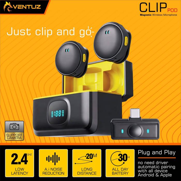 Jual VENTUZ MIC MAGNETIC CLIP POD - Kota Malang - Kios Komputer | Tokopedia