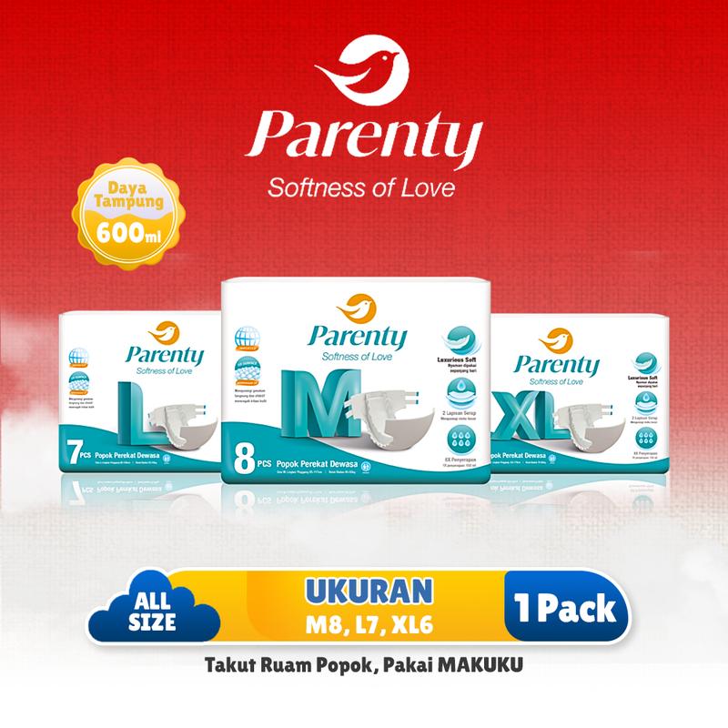 PARENTY ADULT TAPE SOFT DIAPERS M8/L7/XL6 - Shop | Tokopedia