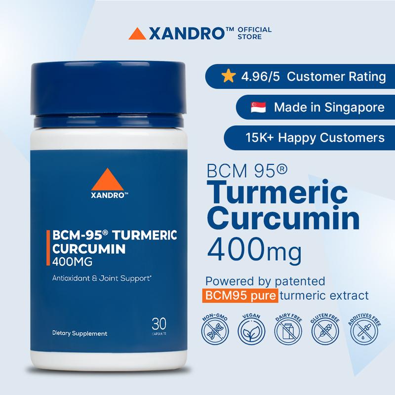 BCM-95 Turmeric Curcumin Supplement 400mg - Ease Joint Discomfort ...