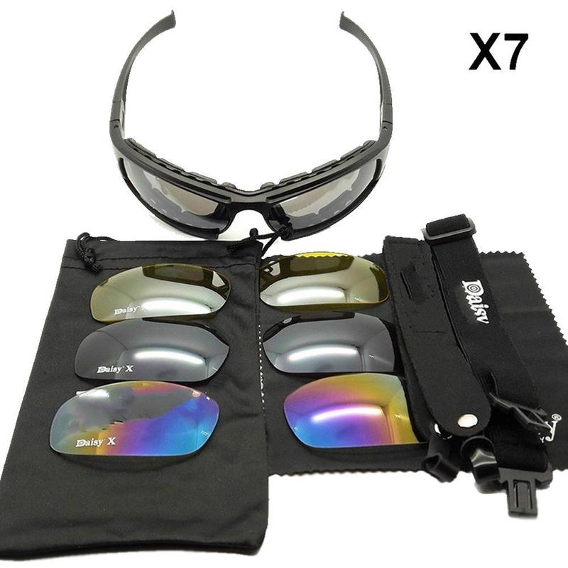 Daisy X7 Military Goggles Outdoor Polarized 4 Lens Kit Goggles - TikTok ...