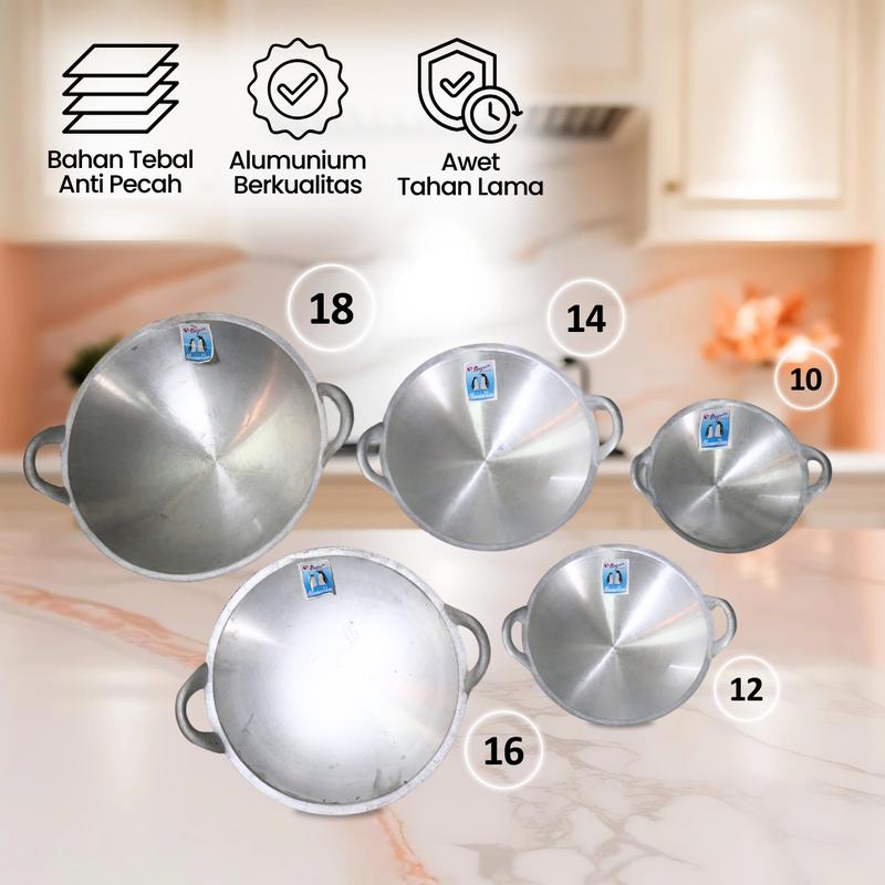 Wajan Pinguin Ceper Cekung Aluminium - Wajan Penggorengan Ayam - Shop ...