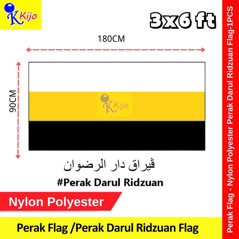 Bendera Perak 3x6ft / 90x180cm Nylon | Bendera Negeri Perak - TikTok ...
