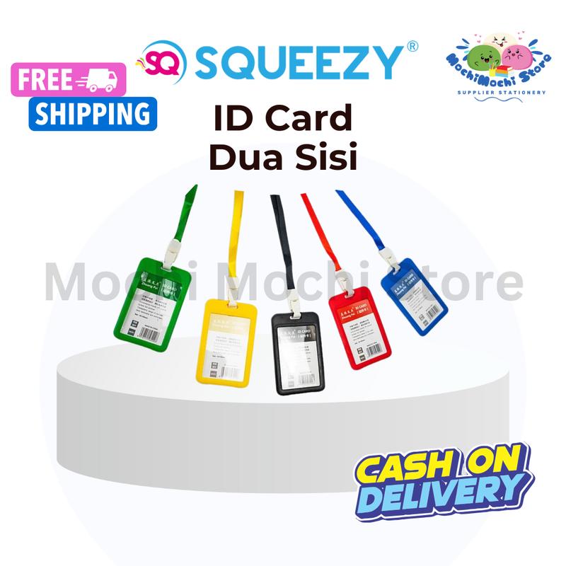 ID Card 2 Sisi + Tali Lanyard | Name Tag | ID Card Holder Nilon - Shop ...