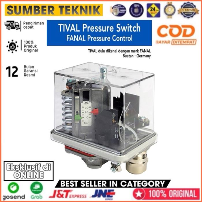 Jual TIVAL Pressure Switch FF 4-12 AAG 12 bar STAINLESS STEEL - Jakarta ...