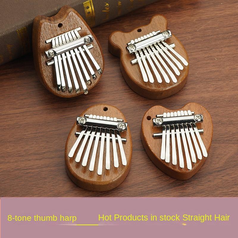 8 Note Mini Kalimba Thumb Piano Portable Wooden Finger Instrument ...