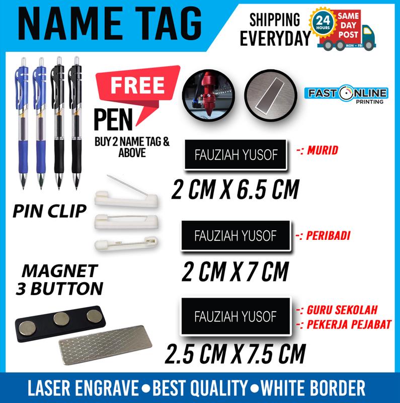Pin Tag Nama dan Magnet Tag Nama Office Stationery - TikTok Shop Malaysia