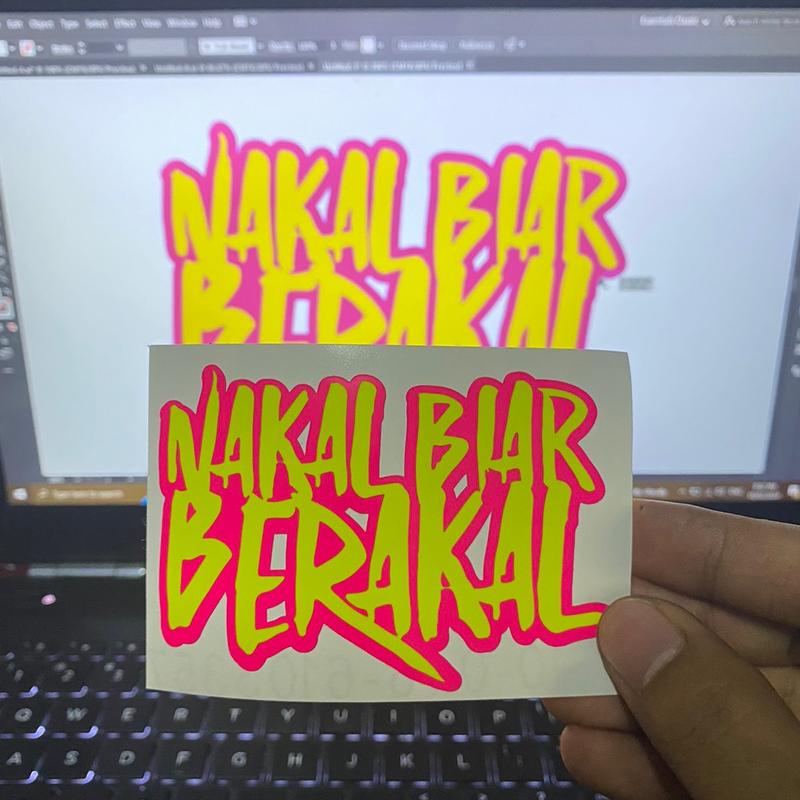 Sticker NAKAL BIAR BERAKAL FLOUROSENT - TikTok Shop Malaysia