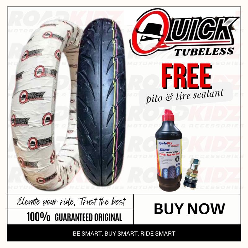 Quick Tires Tubeless for Motorcycle With FREE PITO AND SEALANT - TikTok ...