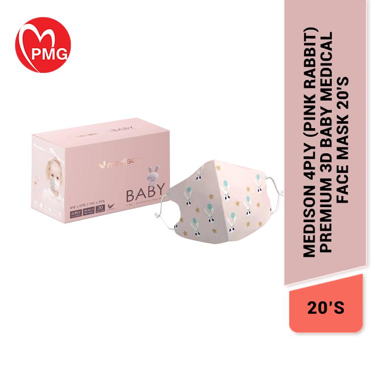[PMG PHARMACY] Medison 4ply (Pink Rabbit) Premium 3D Baby Medical ...