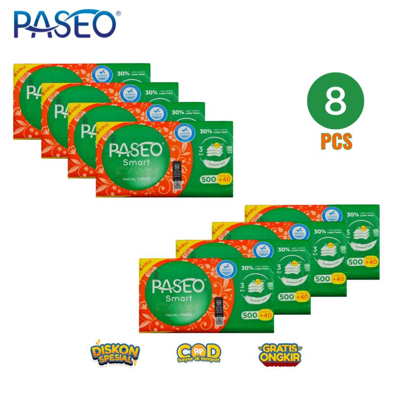 READY Stok TISSUE PASEO 8 PACK / 540 HELAI - Shop | Tokopedia