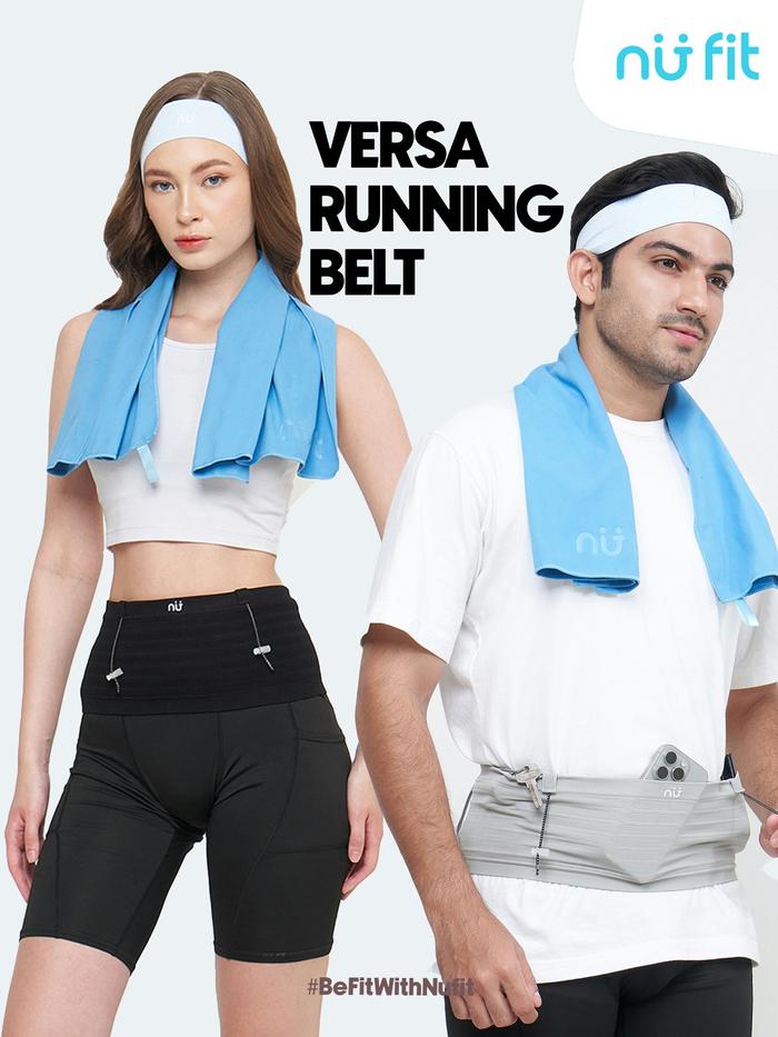 Promo Nu Fit - (HITAM DAN ABU) Tas Lari Unisex - Tas Lari - Tas ...