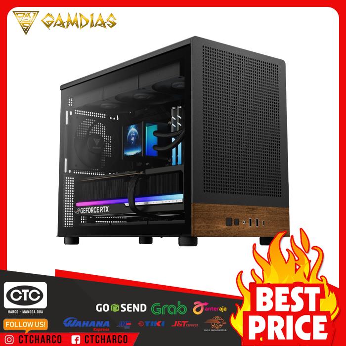 Promo GAMDIAS ATHENA M4M WOOD - CASING PC | Mini-ITX,MicroATX - PC CASE ...