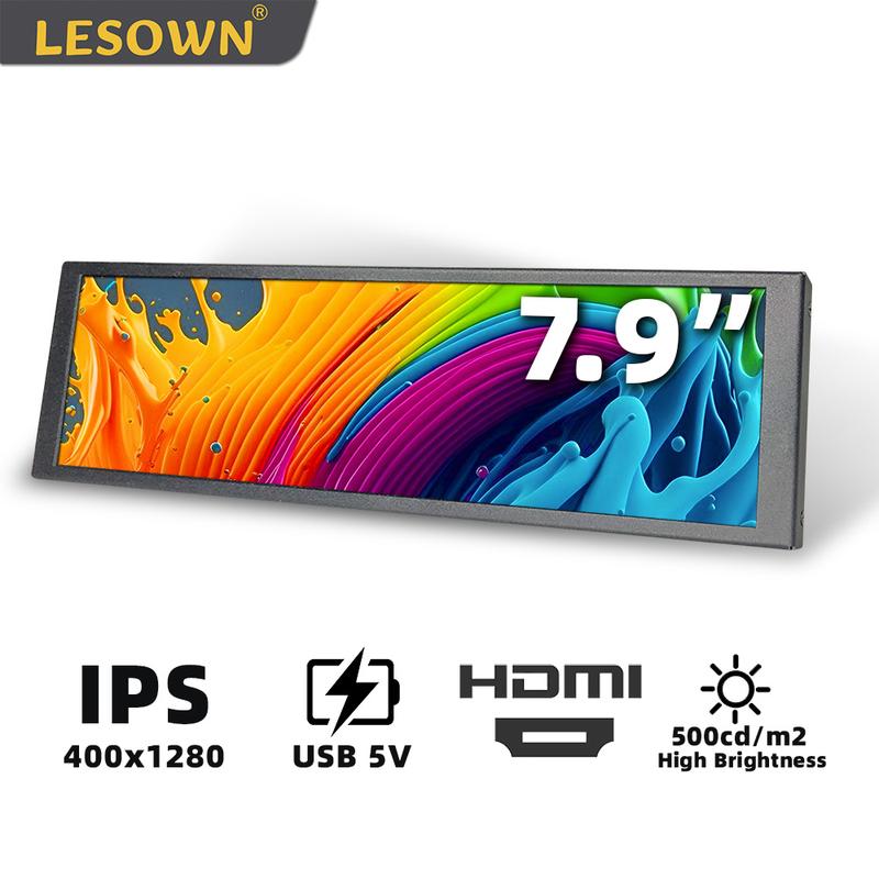 LESOWN 11.3 8.8 7.9 inch Stretched Bar Long Screen Monitor HDMI ...