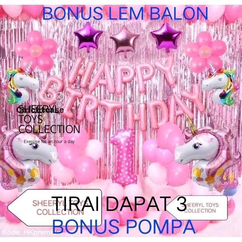 PAKET DEKOR ULANG TAHUN JUMBO TEMA UNICORN SET DEKOR UNICORN - Shop ...