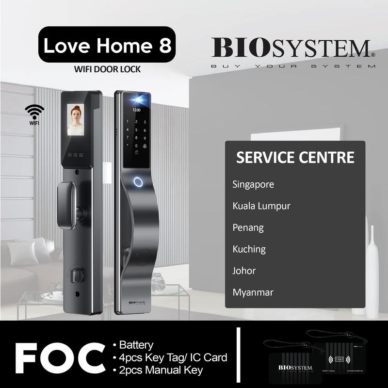BIOSYSTEM LOVE HOME 8 - BIOSYSTEM WOODEN DOOR DIGITAL LOCK & - TikTok Shop Singapore