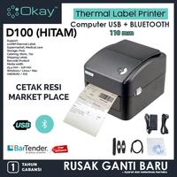 Promo PRINTER THERMAL BARCODE LABEL PENGIRIMAN STICKER A6 110mm OKAY ...