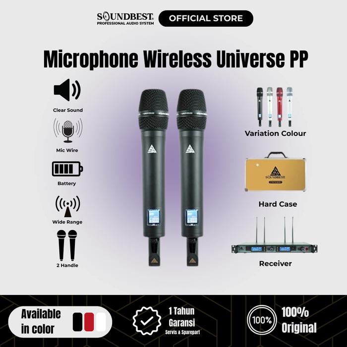 Jual SOUNDBEST MICROPHONE WIRELESS UNIVERSE PP - BLACK - Jakarta Barat ...