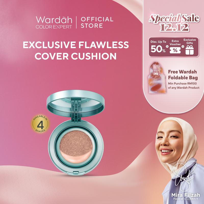 Wardah Exclusive Flawless Cover Cushion - Silky Smooth Matte - TikTok ...