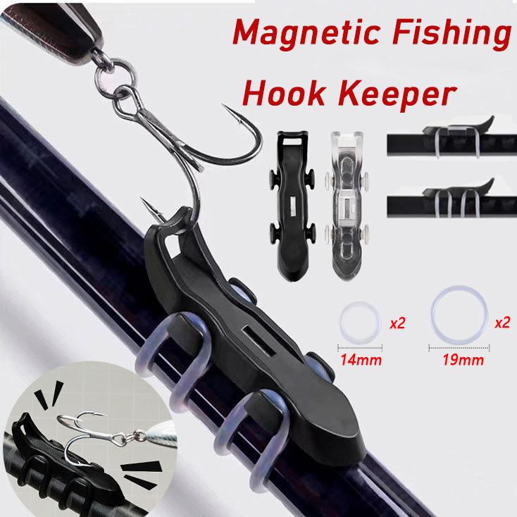 1pcs/2pcs/4pcs Rubber Rings Magnetic Fishing Hook Keeper Black - TikTok ...