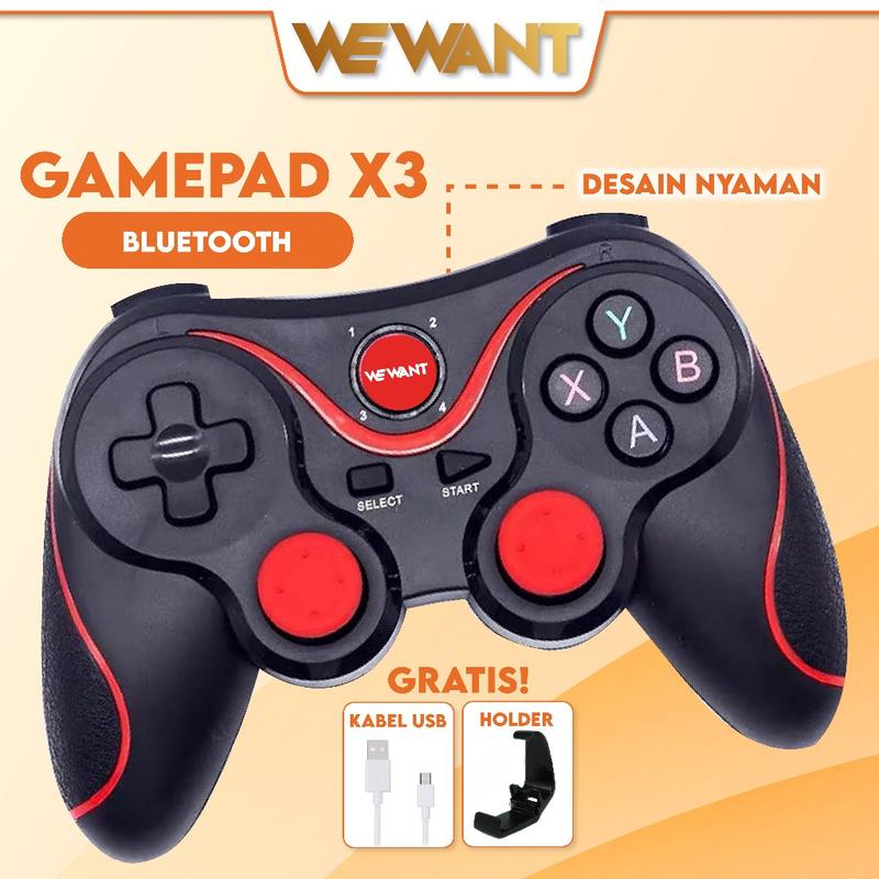WEWANT Gamepad Android Bluetooth Wireless X3 IOS Windows Controller - Shop | Tokopedia