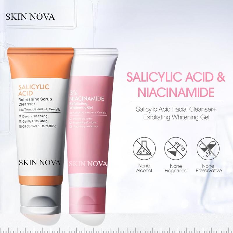 SKINNOVA Salicylic Acid Refreshing Exfoliating Cleanser 2Pcs - TikTok ...