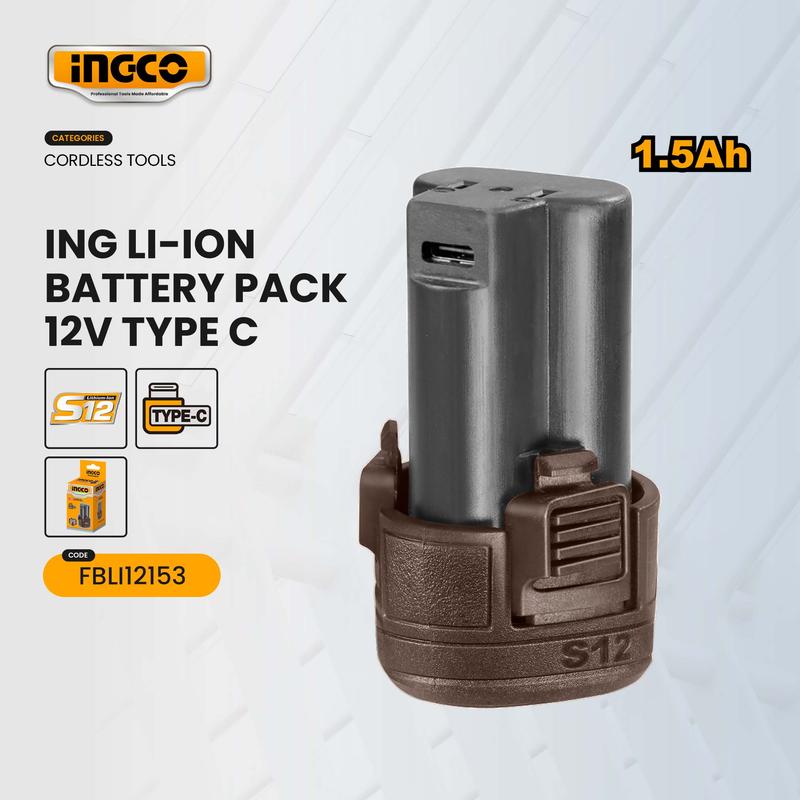 Ingco 12V Lithium-Ion Battery Pack – Type C (One Battery Fit - TikTok ...