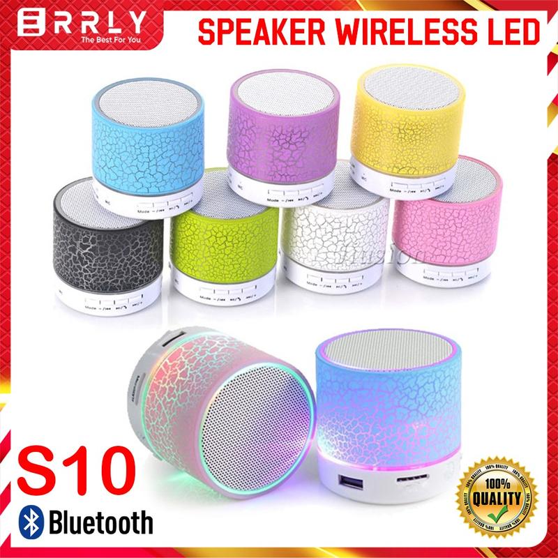 Speaker Bluetooth Portable Speker Mini Music Box LED S10 Lampu - Shop ...