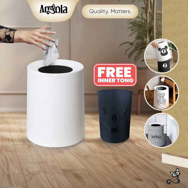 Tempat Sampah Bulat E100 Trash Bin Minimalis Ruang Tamu/Dapur/Toilet ...