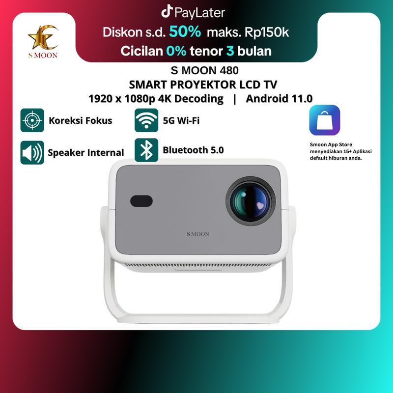 SMOON480 SMART PROYEKTOR LCD TV - INCLUDE HDMI - GOOGLE STOR - Shop ...