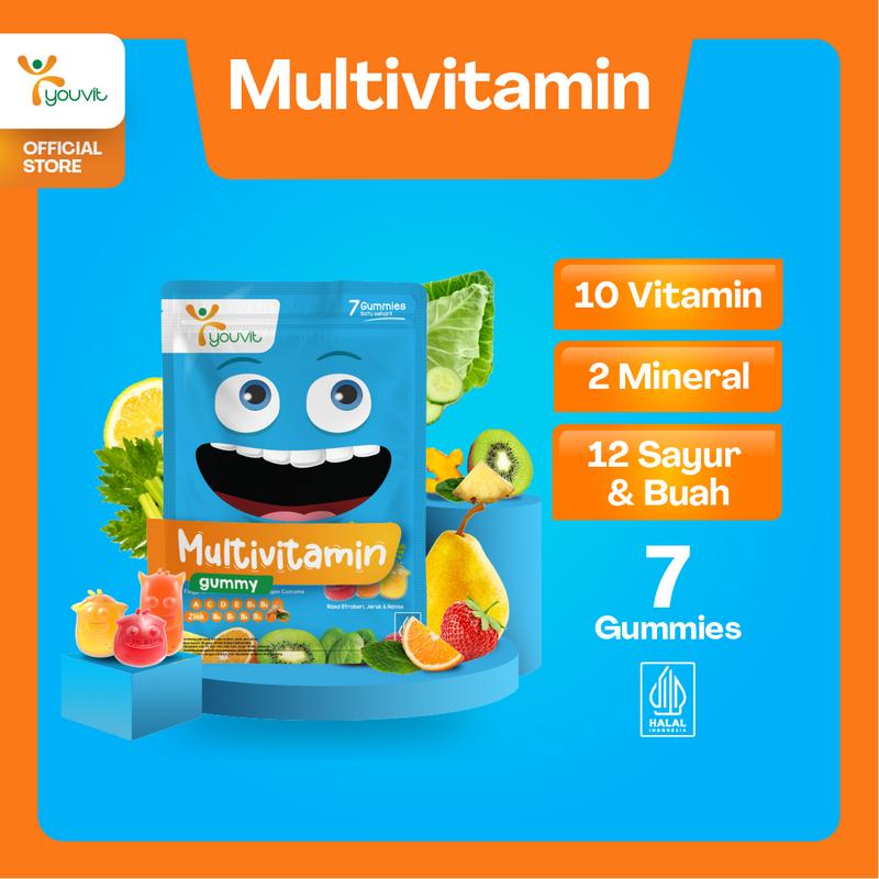 Youvit Multivitamin Gummy Anak 1 Sachet dengan Vitamin C, D, - Shop ...