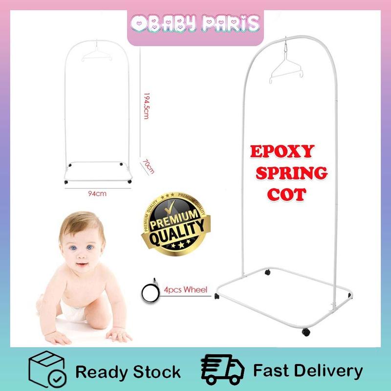 Produk HS400 Epoxy Spring Cot (Buaian Besi Epoxy Putih) with - TikTok ...